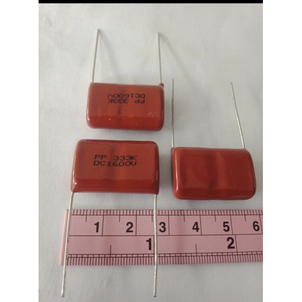 0.033UF 1600V 333K 330NF (แพ็ค1ตัว) คาปาซิเตอร์ไมล่าญี่ปุ่น 333PF 1.6KV ...