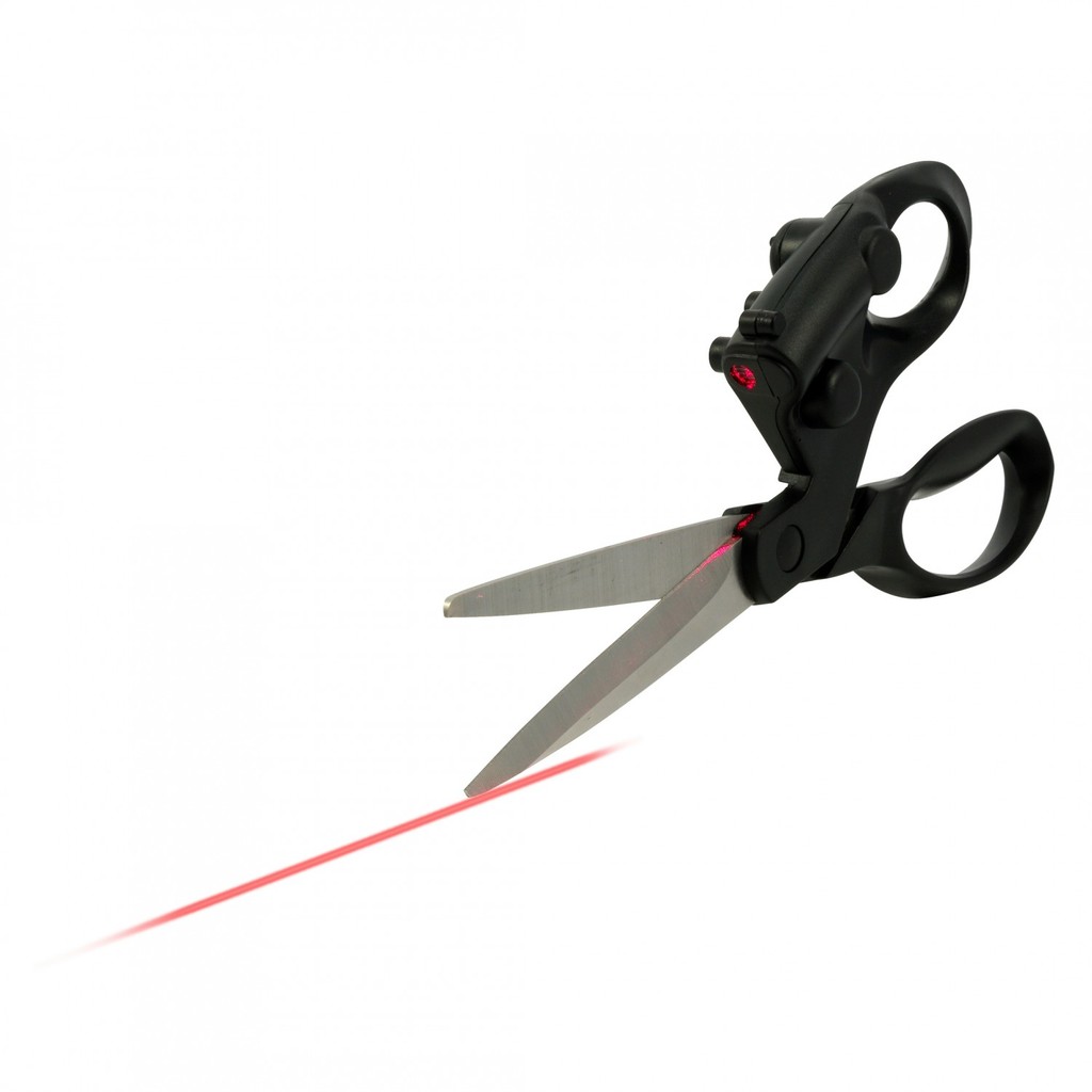 กรรไกรเลเซอร์ Laser Scissors - มีแสงนำทางในการตัด ตัดผ้า | Shopee Thailand