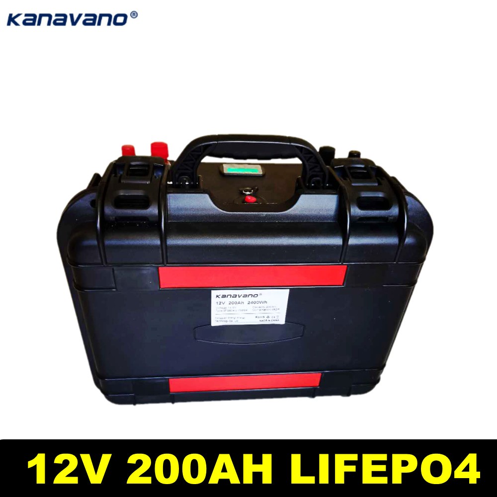 Waterproof 12V 200AH LiFePO4 Battery Pack Built-in BMS for Campers ...