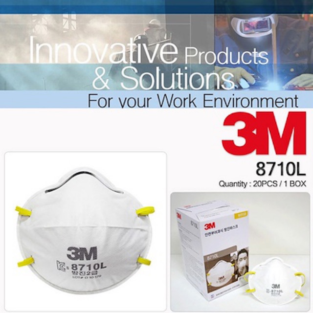 หน้ากากกันฝุ่น 3M 8710L(N95) แท้ 100%(20ชิ้น / กล่อง) | Shopee Thailand