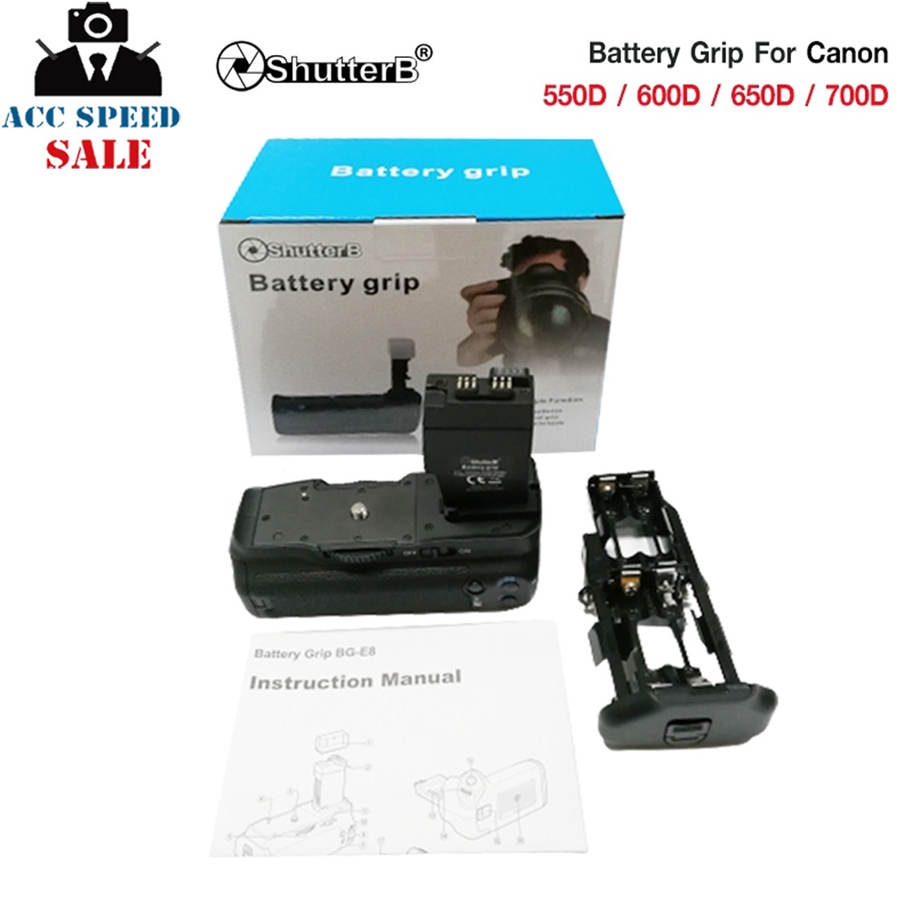 Battery Grip Shutter B รุ่น 550D/600D/650D/700D (BG-E8 Replacement ...