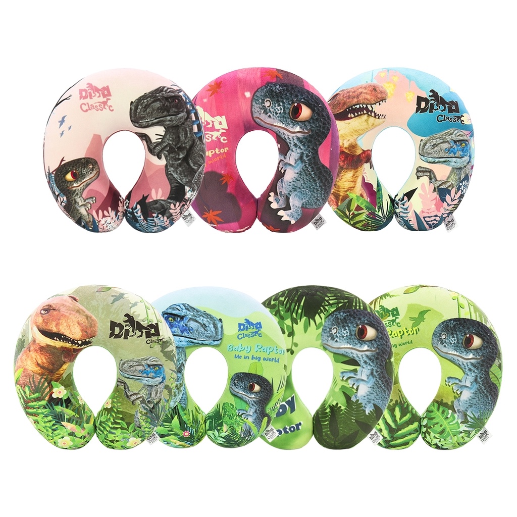 Dino Classic ลิขสิทธิ์แท้ หมอนรองคอ ไดโนเสาร์ T-Rex / Raptor | Shopee ...