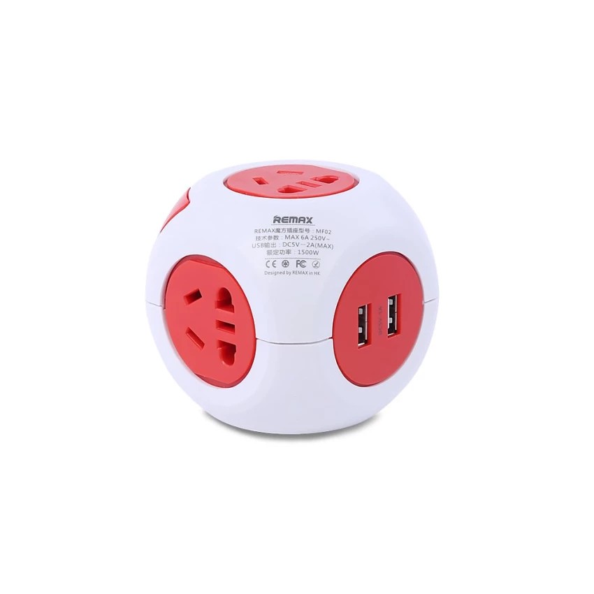 Remax Magic Cube Socket Adapter Universal 4 USB 4A 1500W รุ่น MF02 (สี ...