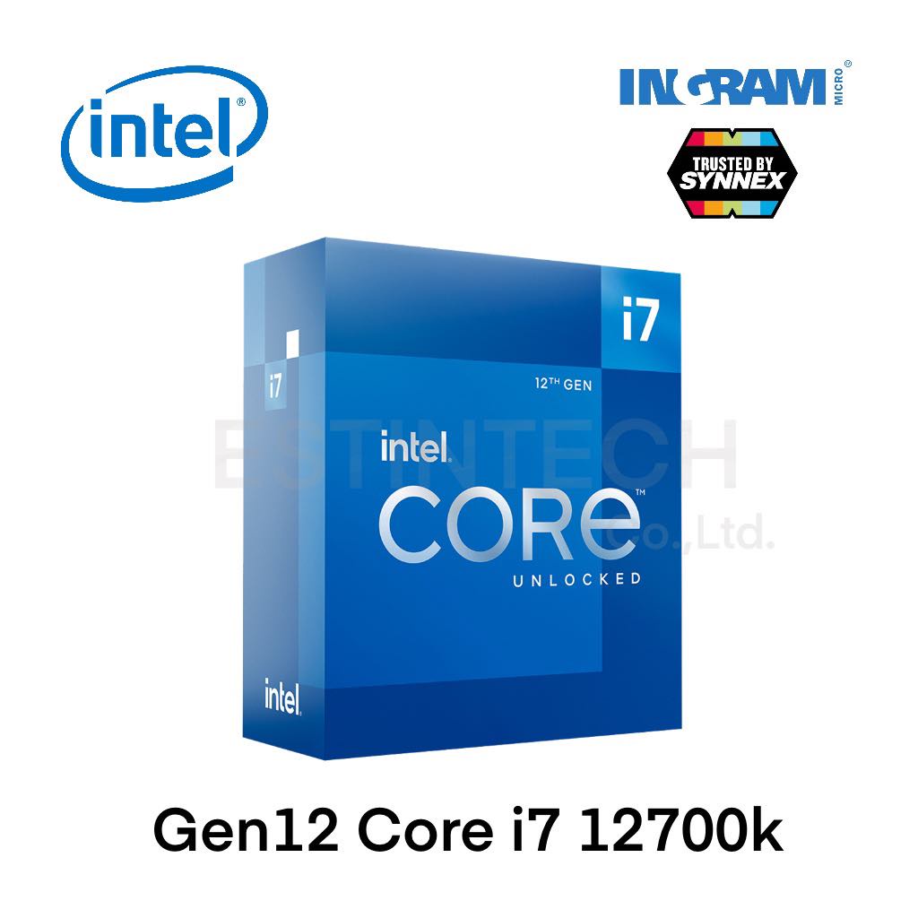CPU (ซีพียู) Gen 12 INTEL 1700 CORE I7-12700k 3.6 GHz Boost 5.0 GHz ของ ...