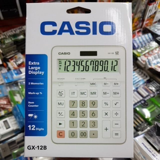 Casio Gx12B สีขาว เครื่องคิดเลขตั้งโต๊ะขนาดใหญ่ 12หลัก ของใหม่ ของแท้บริษัท | Shopee Thailand