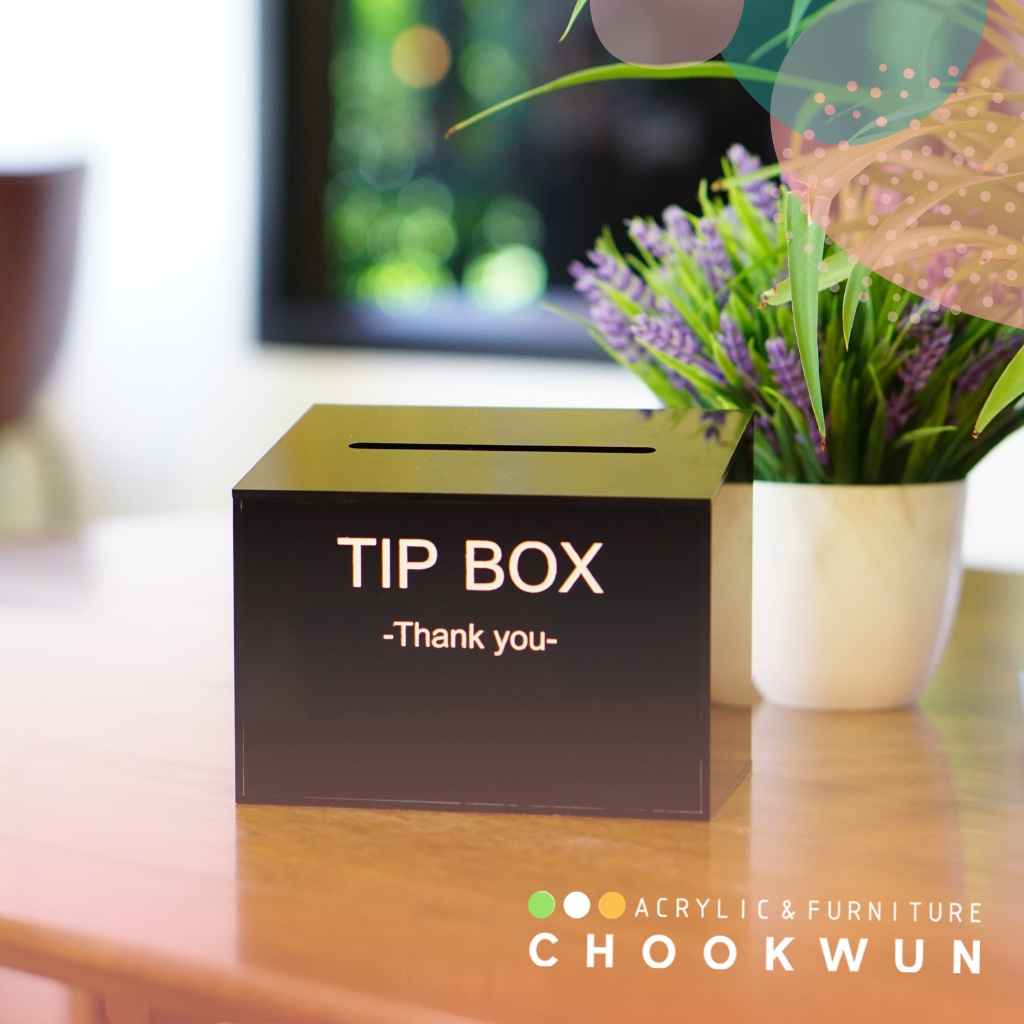Tip Box อะคริลิคแท้ 10x15x12 cm. | Shopee Thailand
