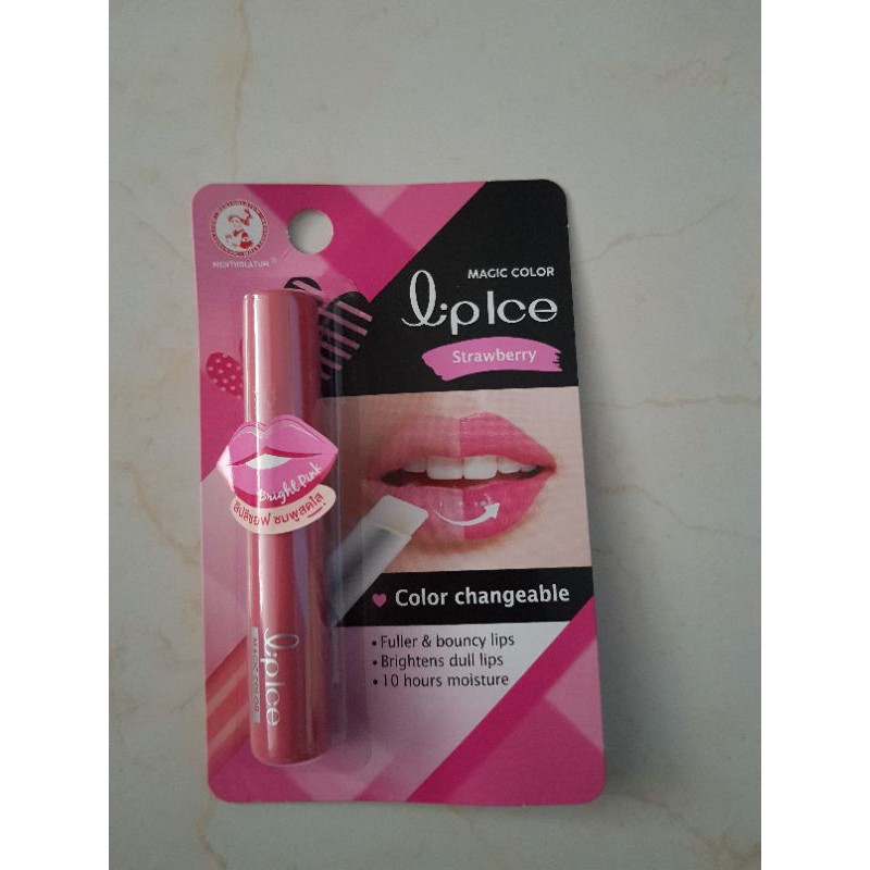 Mentholatum LipIce Magic Colorลิบแคร์เปลี่ยนสีชมพูสดใสไม่มีกลิ่นน้ำหอม ...