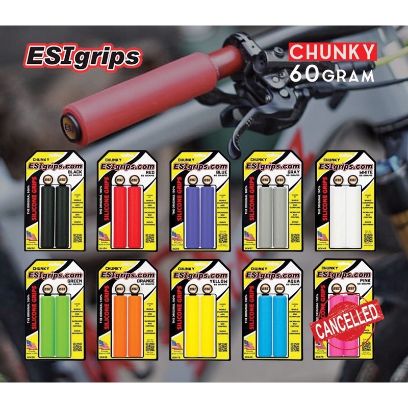 ESI grips Chunky and Racer's Edge ปลอกแฮนด์ซิลิโคน100% เกรดแข่งขัน | Shopee Thailand