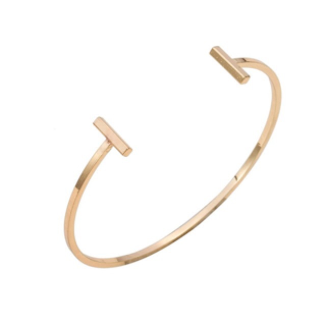 Double bar bangle (silver/gold) | Shopee Thailand