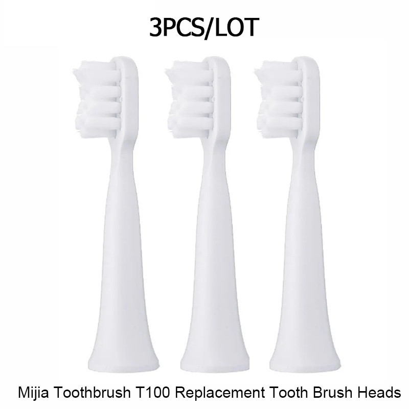 Xiaomi หัวแปรงสีฟัน หัวแปรง 3ชิ้น 3Pcs Replacement ToothBrush Heads for T100 Smart Electric ...