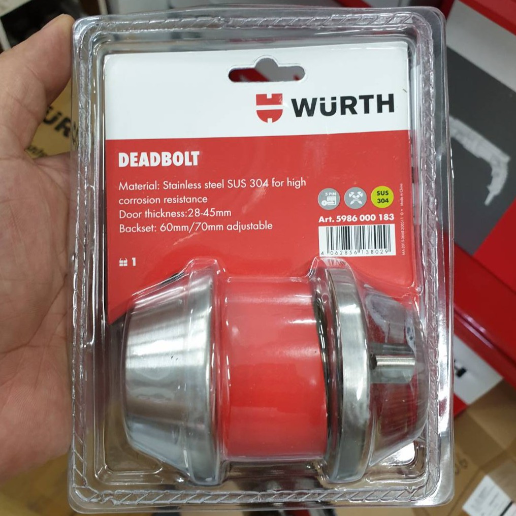 WURTHกุญแจลิ้นตาย สแตนเลส Residential deadbolt lock set | Shopee Thailand