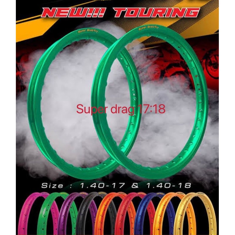 วงล้อSUPER DRAG RIM 17:18# มีขนาด1.20/1.40NEW TOURING | Shopee Thailand
