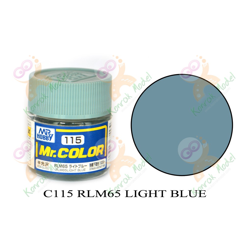 สีสูตรทินเนอร์ Mr.hobby Mr.color C115 Light Blue Semi-Gloss 10ml ...
