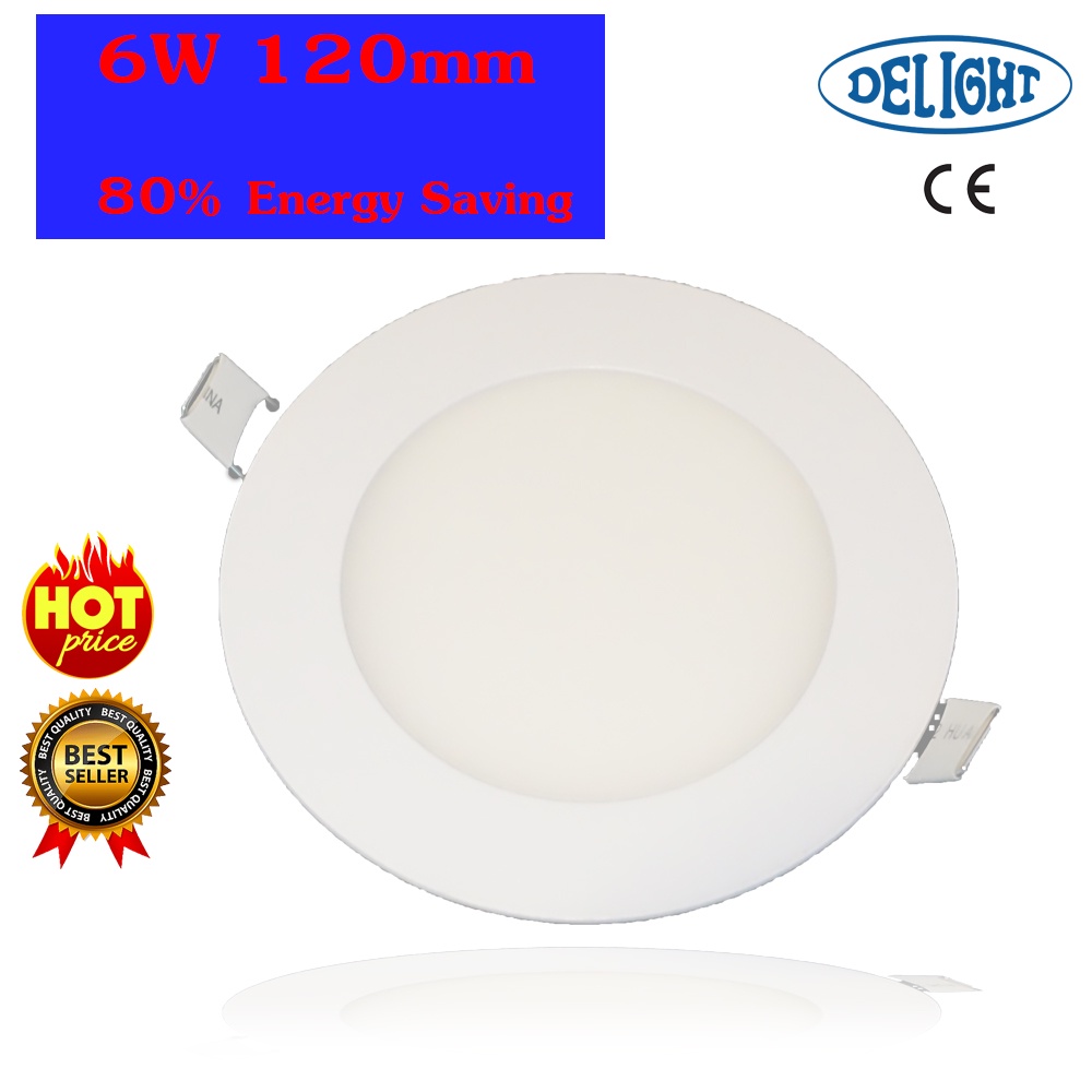 DELIGHT ดาวน์ไลท์ LED 6W แสงขาว Day Light LED panel light 6W ขนาด120 mm ...