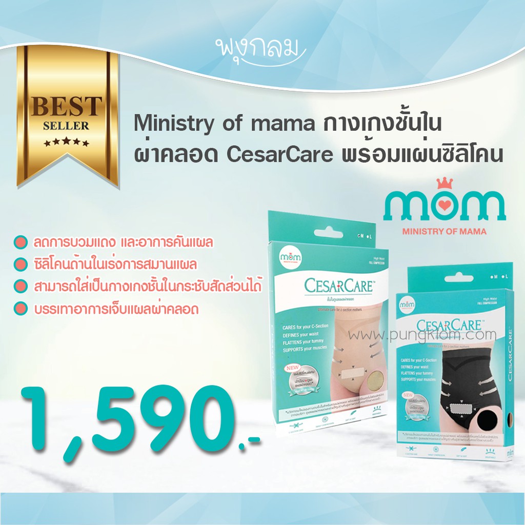 Ministry of mama กางเกงชั้นในผ่าคลอดพร้อมแผ่นซิลิโคน CesarCare | Shopee Thailand