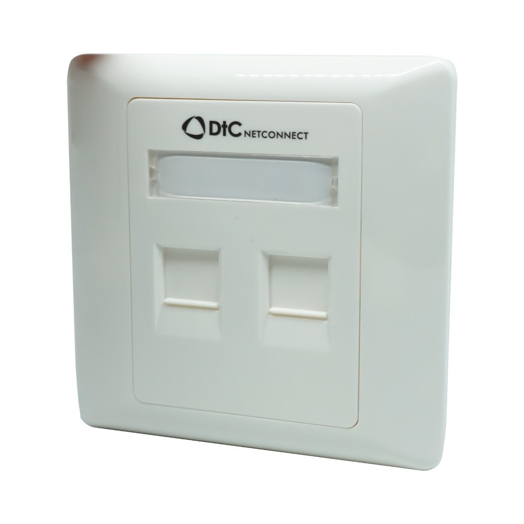 แผ่นปิดหน้า 2 พอร์ต สไตล์อังกฤษ - DtC Netconnect | Shopee Thailand