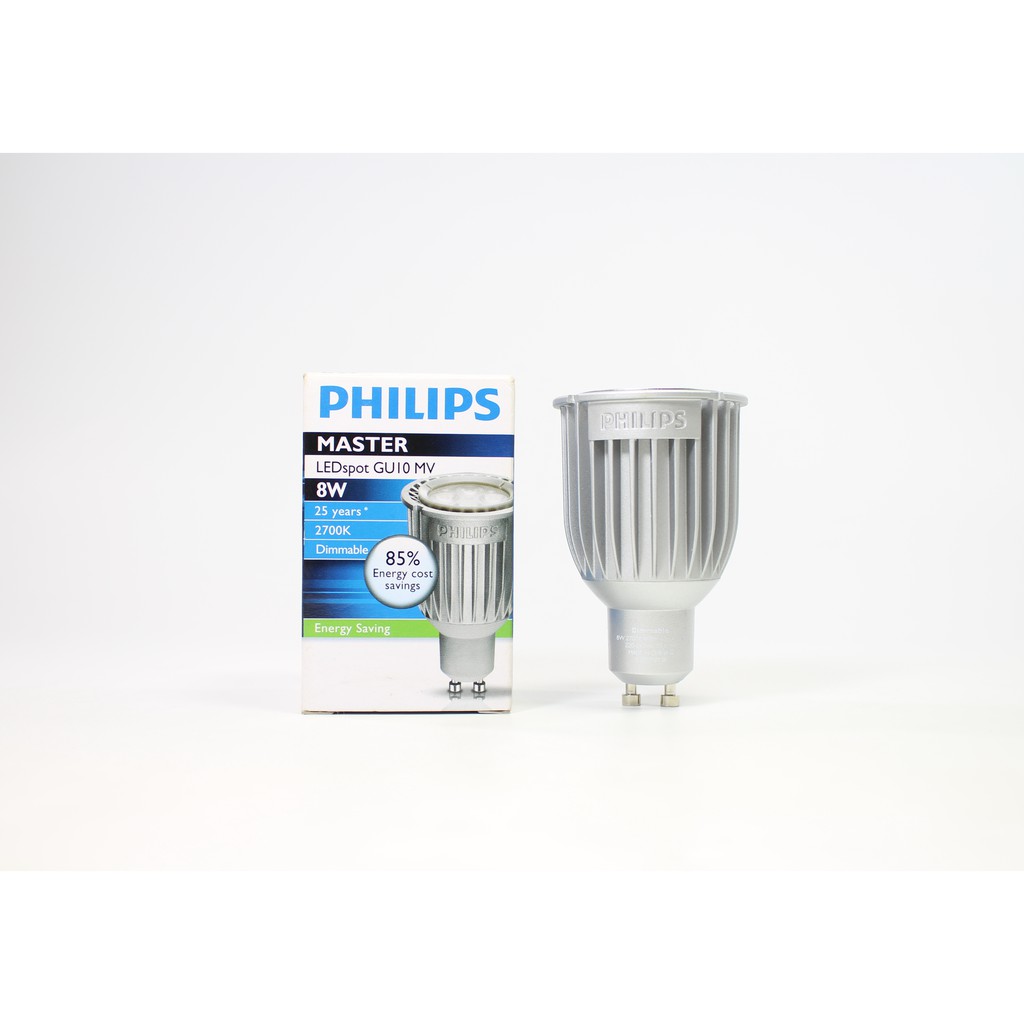 PHILIPS MASTER LED Spot Dimmable 8W 2700K 220-240V GU10 25D | Shopee ...