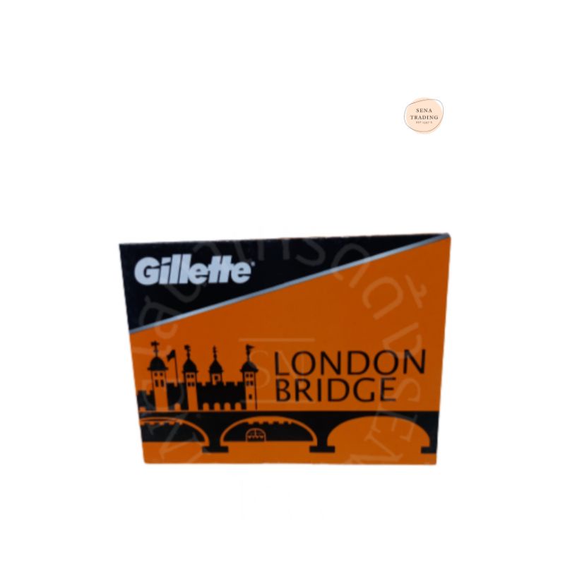 Gillette London Bridge ใบมีดโกน2คม(กล่องส้ม) | Shopee Thailand