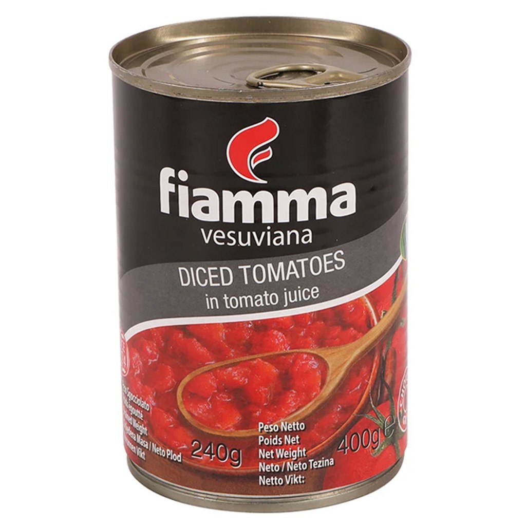 Fiamma vesuviana diced tomato in tomato juice 240 g.Fiamma vesuviana มะเขือเทศหั่นสี่เหลี่ยม ...