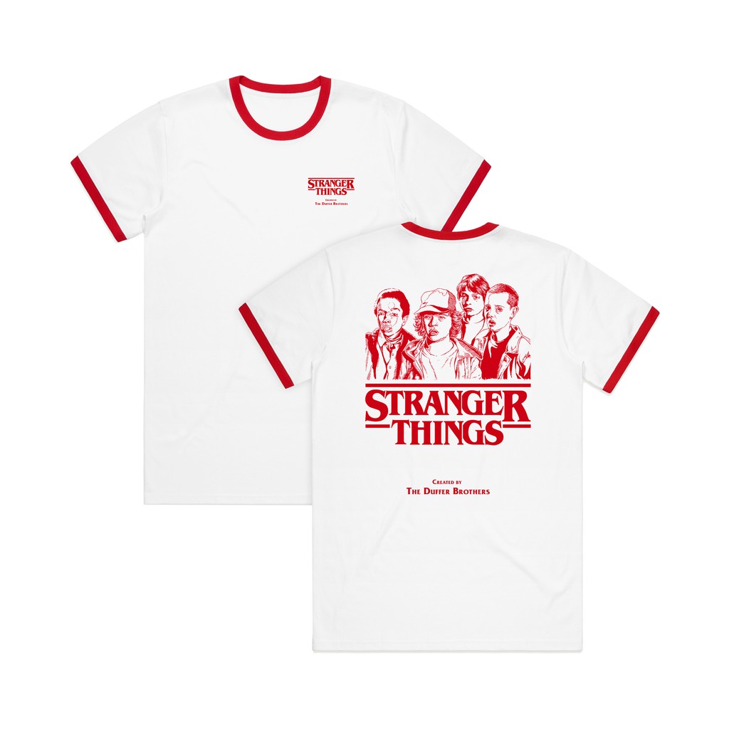 เสื้อยืดภาพยนตร์ Stranger Things Ringer Tee | Shopee Thailand
