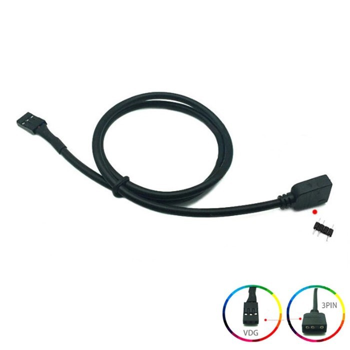 สายแปลง ARGB Gigabyte VDG header 3pin to RGB header 5V 3pin Cable (จัด ...