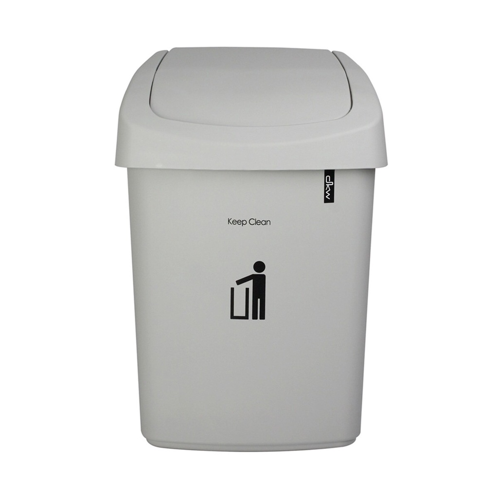 ถังขยะฝาสวิงเหลี่ยมพลาสติก DKW HH-208P สีเทา ขนาด 9 ลิตร ถังขยะ Plastic ...