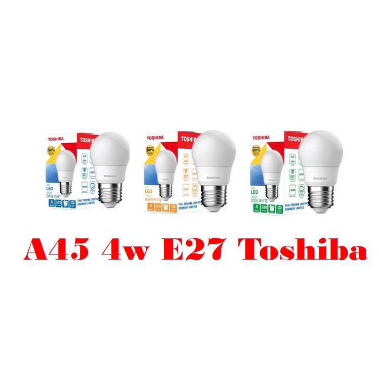หลอดแอลอีดีทรงเล็ก A45 4W E27 Toshiba เทคโนโลยี่ญี่ปุ่น | Shopee Thailand