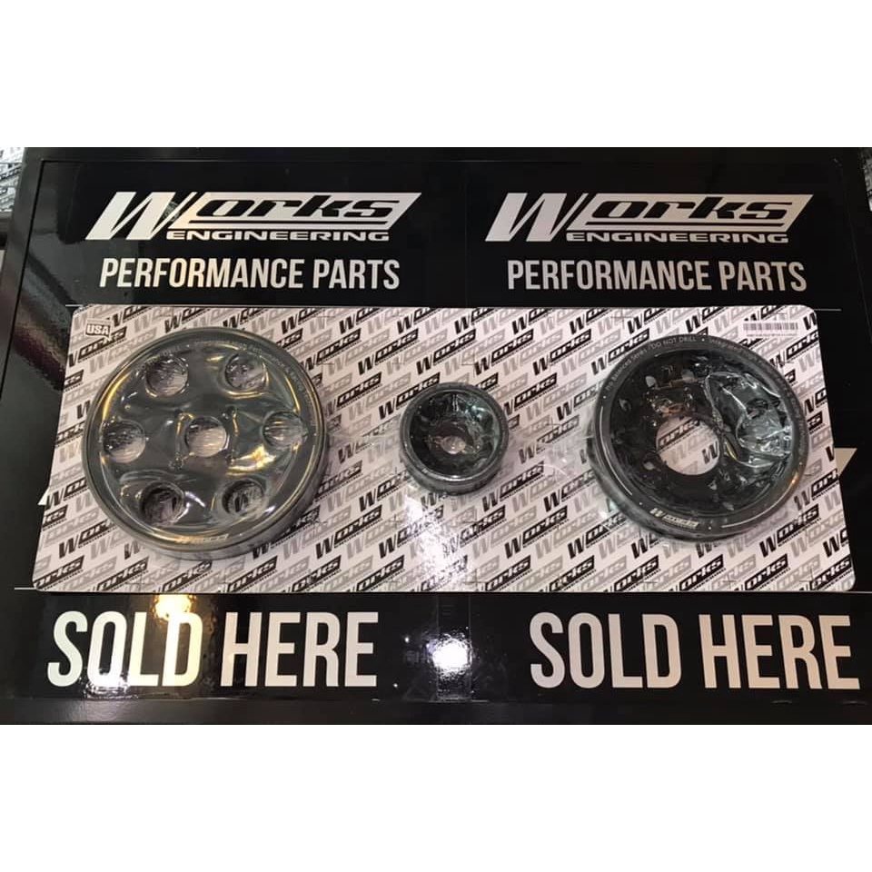Works engineering Crank Pulley Light weight Pro-balance Mitsubishi EVO ...