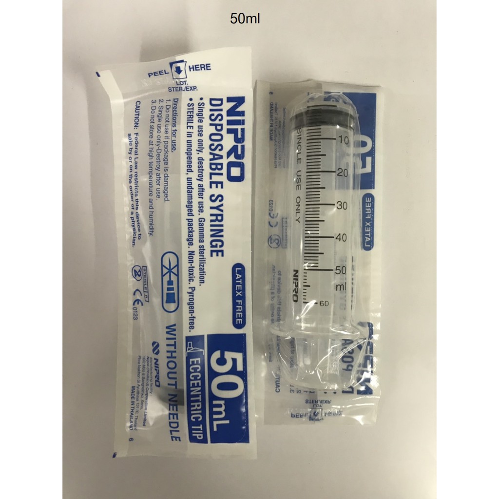 กระบอกฉีดยา NIPRO Syringe (หลอด) 1, 3, 5, 10, 20, 50 ml | Shopee Thailand