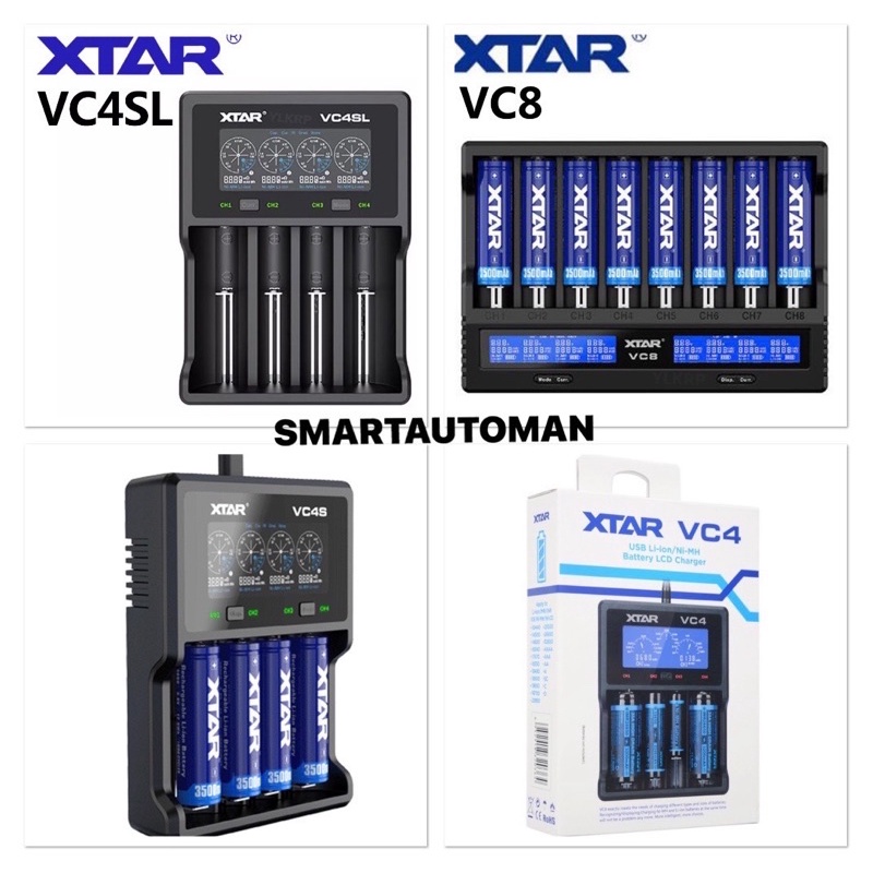 เครื่องชาร์จถ่านXTAR รุ่น VC8/VC4SL/VC4S/VC4 หน้าจอdigital ของแท้เลือก ...