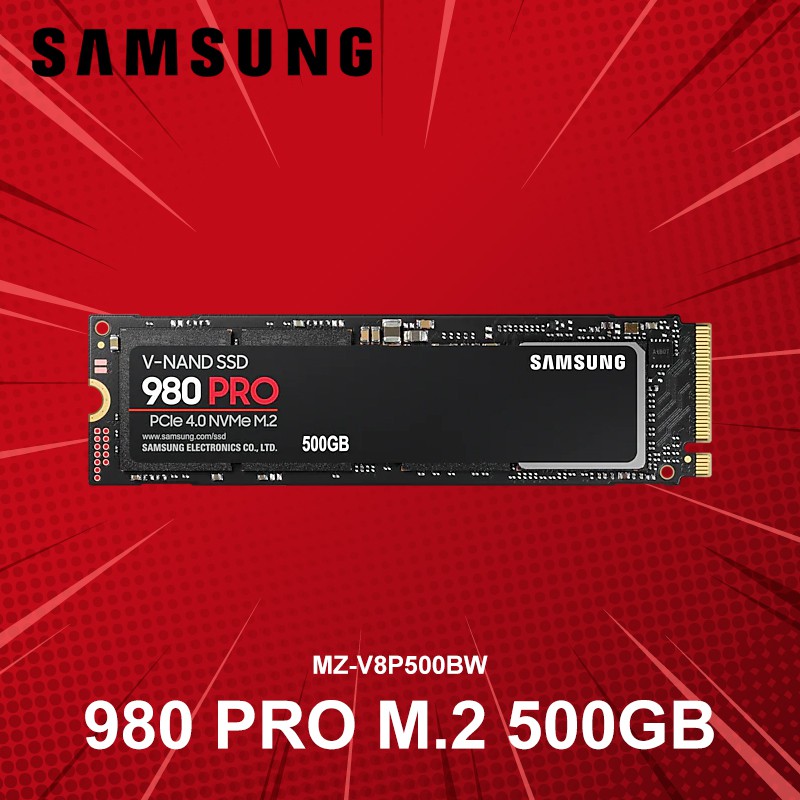 SSD (เอสเอสดี) SAMSUNG 980 PRO PCIe 3.0 NVMe M.2 500GB ประกันศูนย์ 5 ปี ...