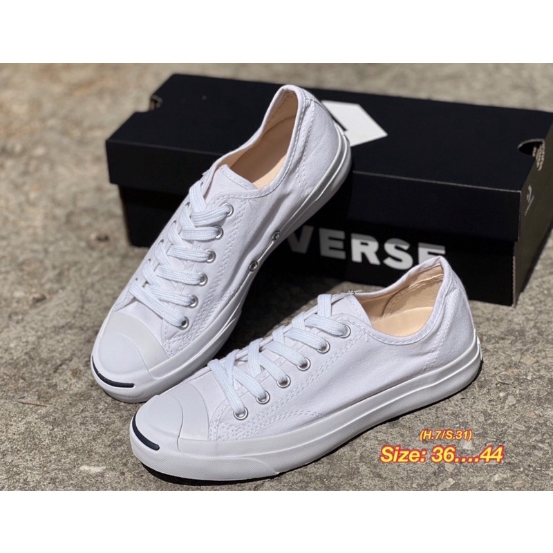 🛒🌟Converse jack percell สีขาว🌟พร้อมกล่อง( made in indo)🛍 | Shopee Thailand