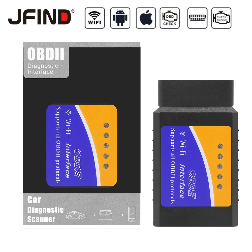 เครื่องสแกนเนอร์วินิจฉัยรถยนต์ ELM327 WIFI OBD2 สําหรับ iOS Android ELM ...