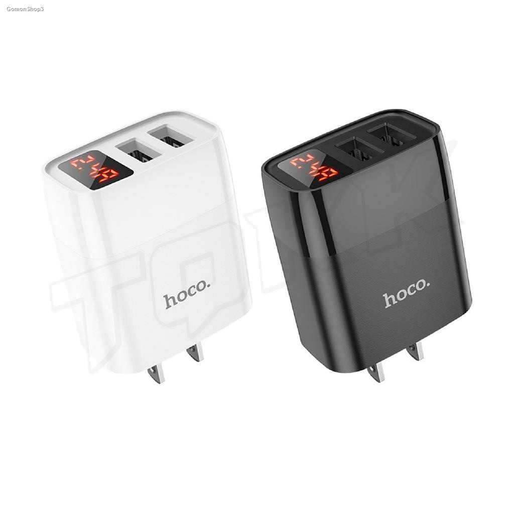 Hoco หัวชาร์จพร้อมสาย รุ่น C86 Adapter หัวชาร์จ 2USB+LED กระแสไฟ 2.4A สำหรับ iP/Micro/Type-C ของ ...