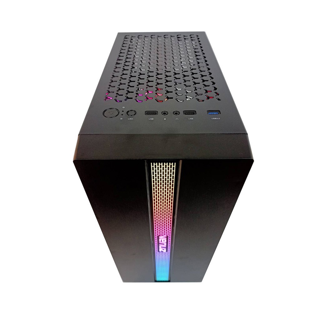 VENUZ ATX Computer Case VC1721ไฟ RGBประกัน 1ปีไฟปรับระดับได้แจ่มๆ ด้าน ...
