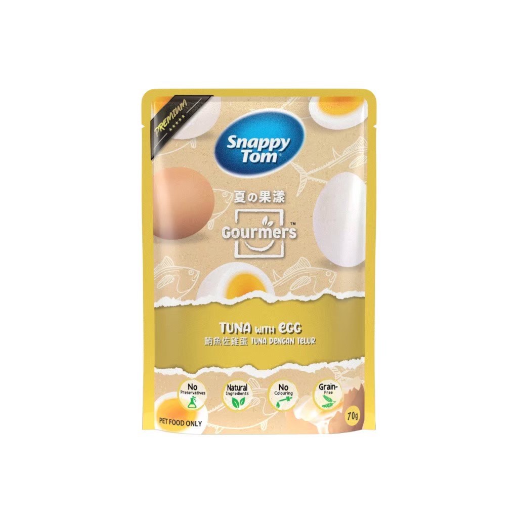 Snappy Tom สแนปปี้ทอม อาหารเปียกแมว สุขภาพดี ขนาด 70 กรัม | Shopee Thailand