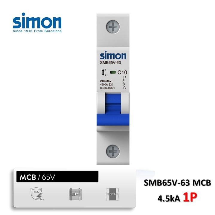 Simon Flash sale ! เซอร์กิตเบรกเกอร์ MCB 1P,2P,3P ลูกเซอร์กิต เบรคเกอร์ ...
