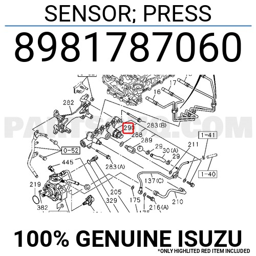 เซนเซอร์ท้ายรางหัวฉีด ISUZU DMAX ทุกรุ่น (**ของแท้ห้าง**) | Shopee Thailand