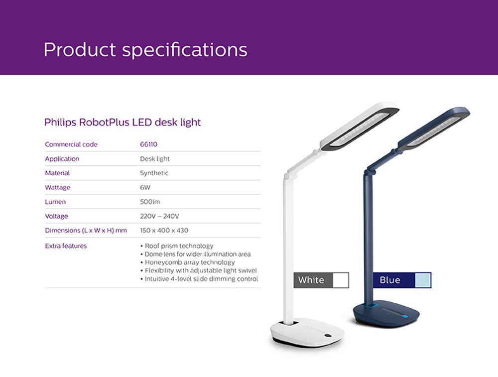 Philips Lighting โคมไฟอ่านหนังสือ LED รุ่น Robotplus 14 วัตต์ (โคมไฟ ...