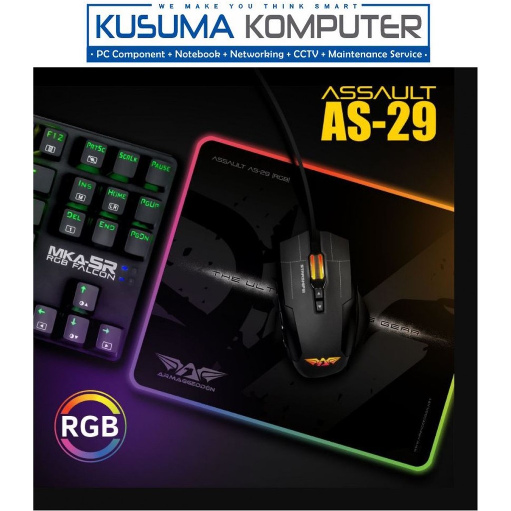 Armaggeddon AS-29R แผ่นรองเมาส์ RGB แผ่นรองเมาส์สําหรับเล่นเกม | Shopee Thailand