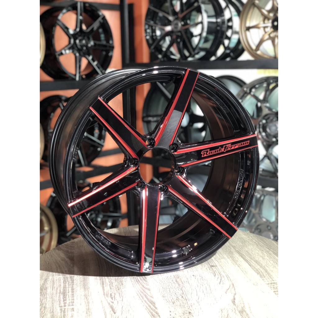 ล้อแม็กรถยนต์ LENSO Road&Terrain RT-H Black&Red ขนาด 20"X9.5" ET:15 PCD:6X139 | Shopee Thailand