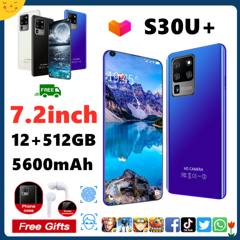 S30U+ โทรศัพท์มือถือ 7.2นิ้วโทรศัพท์มือถือหน้าจอขนาดใหญ่ ความจำมาก ...