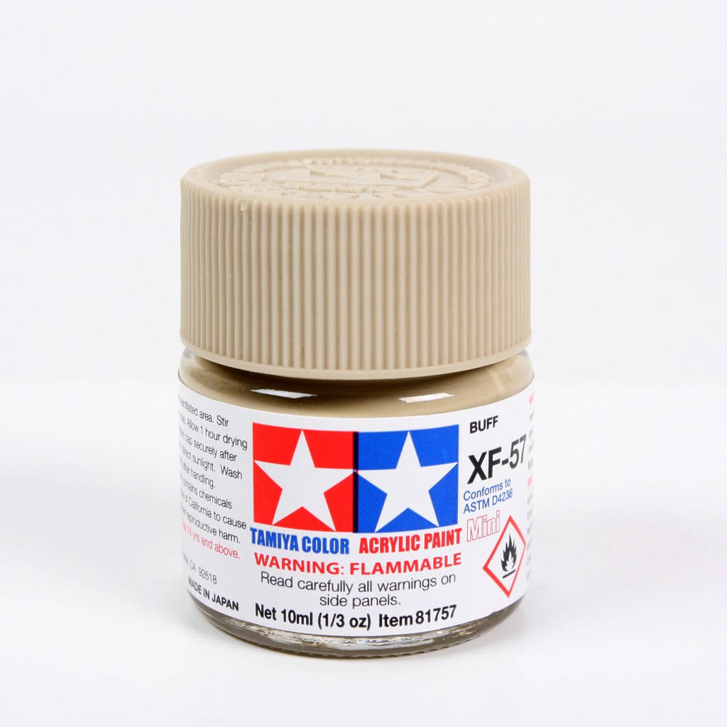 สีทามิย่าสูตรน้ำ Tamiya Acrylic XF57 Buff 10ml | Shopee Thailand