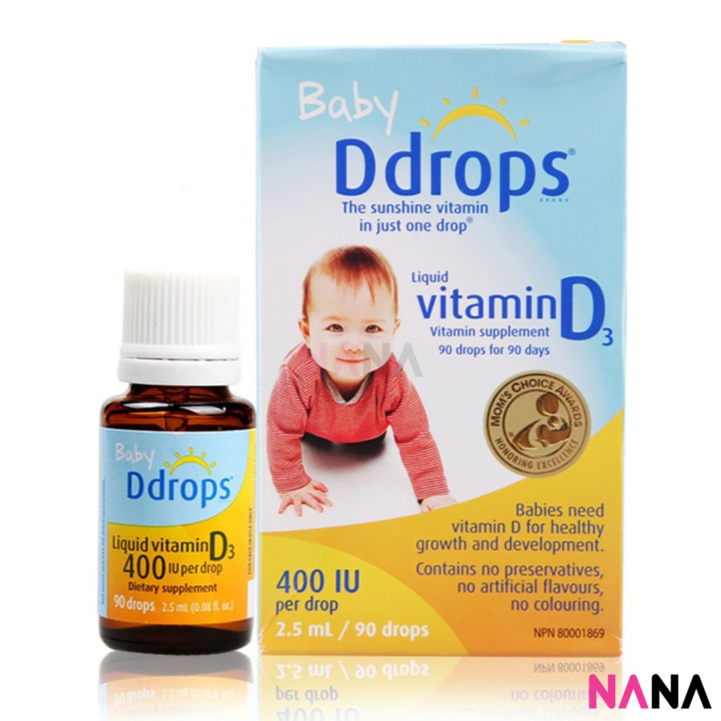 Ddrops Baby 400 IU Vitamin D 90 drops 2.5ml วิตามินดี สำหรับทารก 90 หยด ...