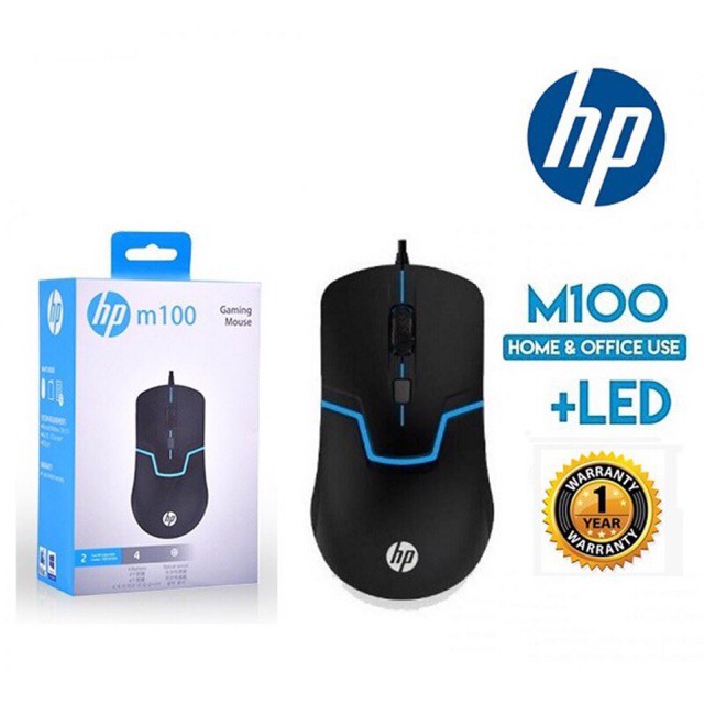 เมาส์ HP M 100 Mouse Wired Optical 1600 DPI USB Laptop PC | Shopee Thailand