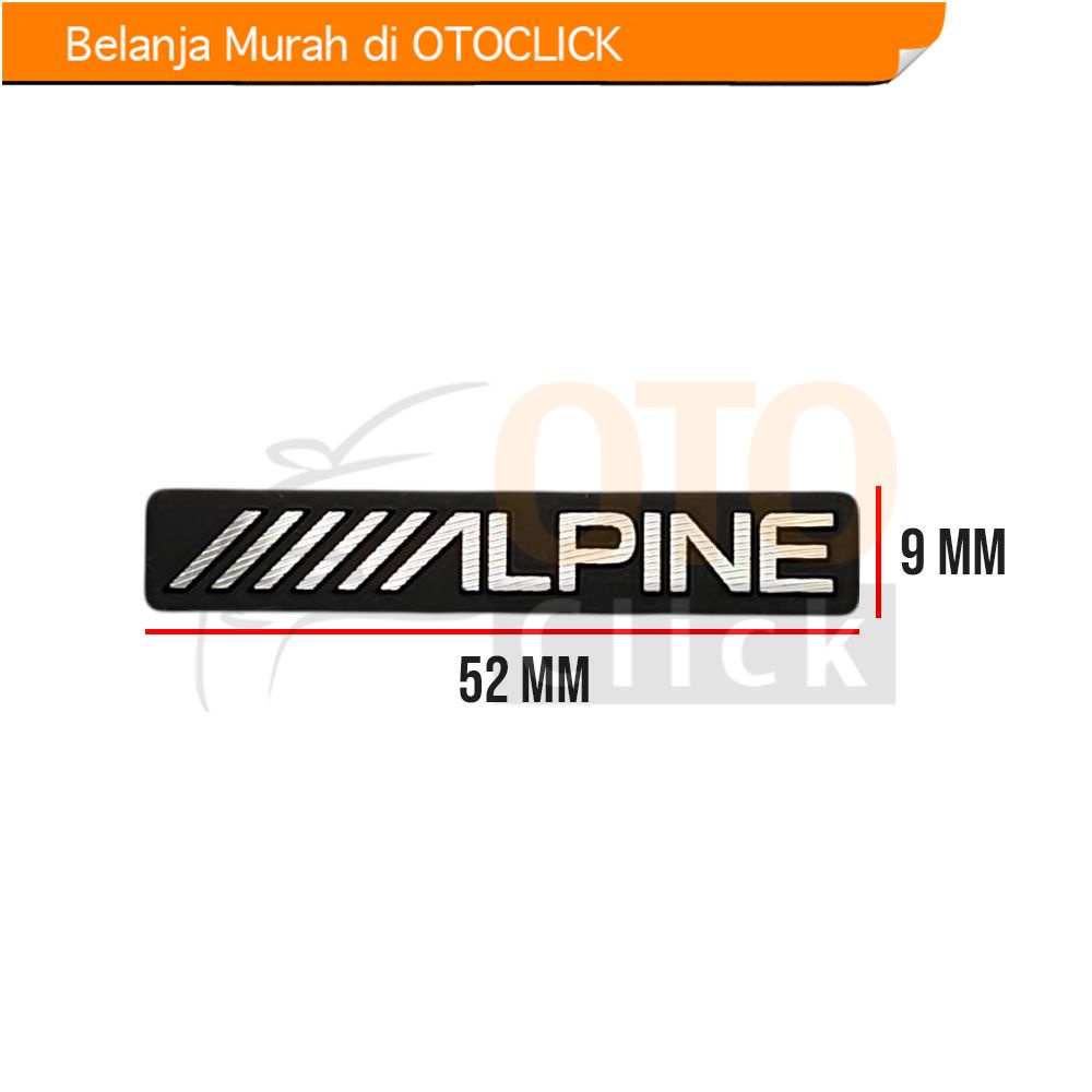 สติ๊กเกอร์สัญลักษณ์อลูมิเนียม Decals โลโก้ 3D Alpine Audio Speaker ...