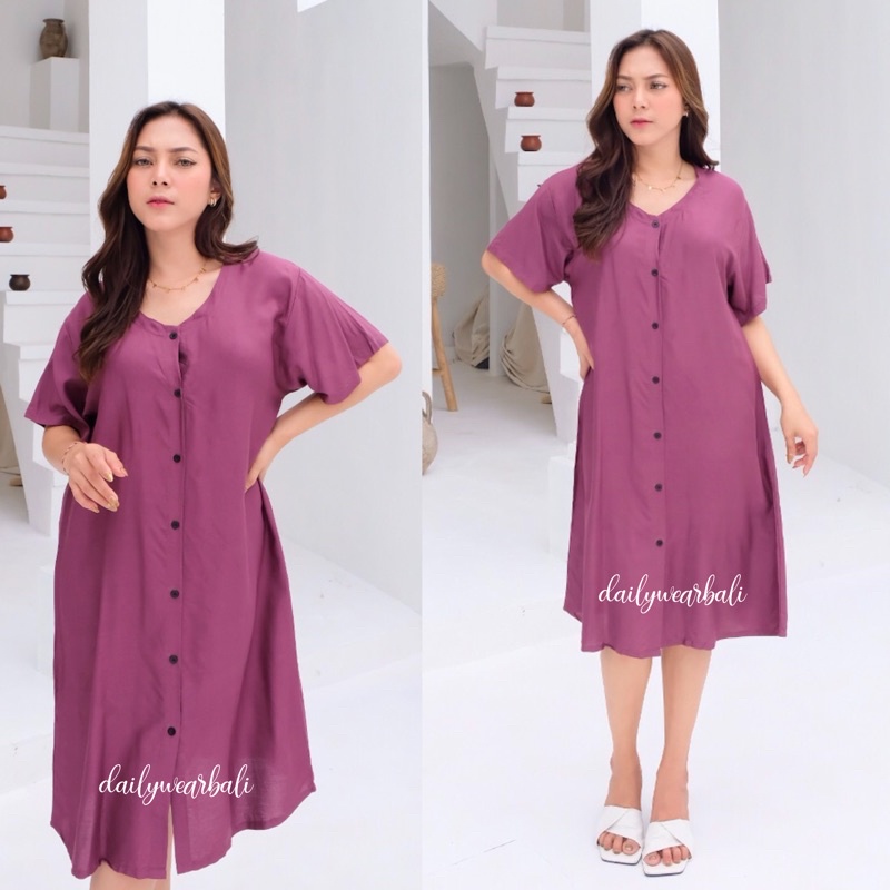 ปุ่ม MIDI DRESS VANYA BUSUI FRIENDLY (สี SELECT) | Shopee Thailand