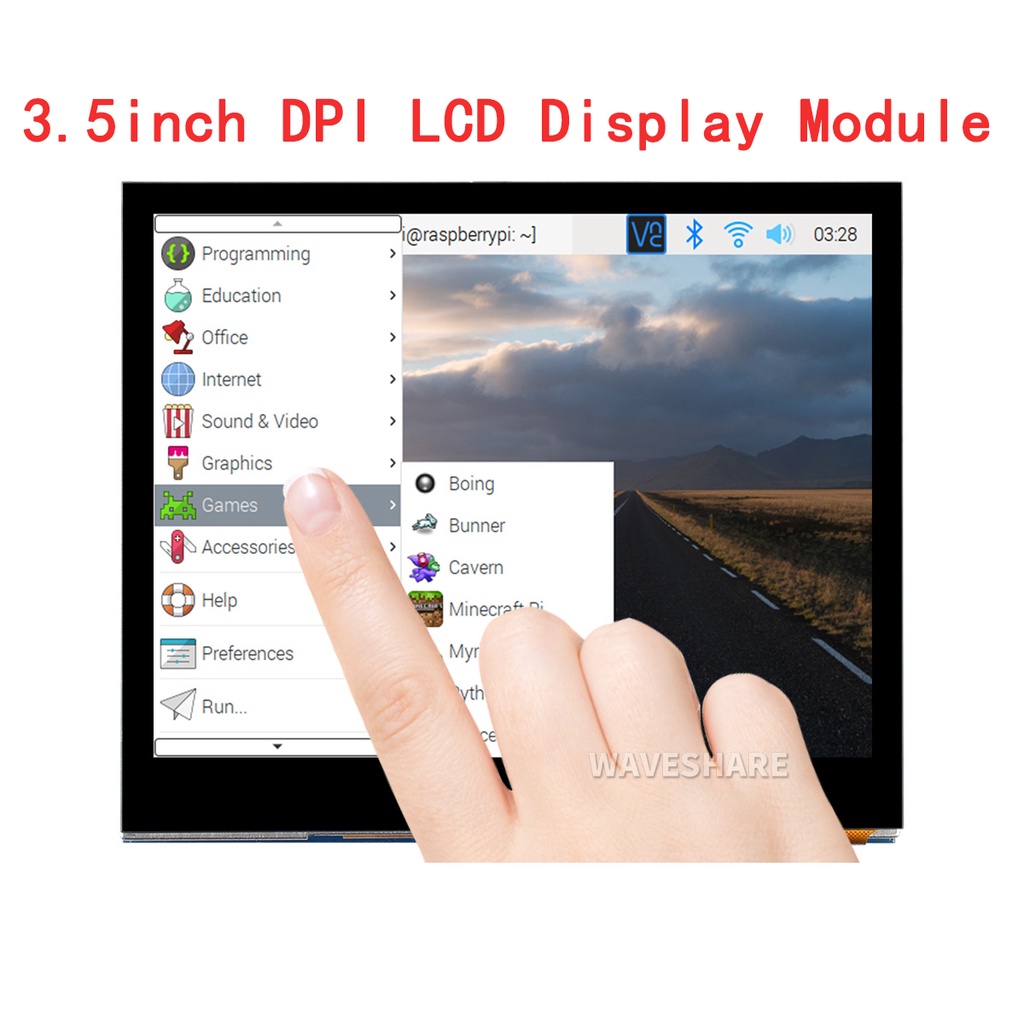 3.5inch DPI IPS Capacitive Touch Screen Monitor LCD Display Module HAT ...