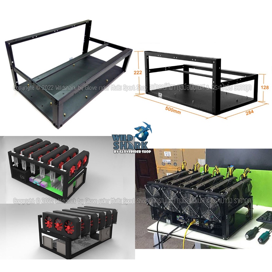 ริก ATX 6 8 B85 GPU Mining Rig ริกเหล็กดำอย่างดี ส่งจากไทย bitcoin rig ...