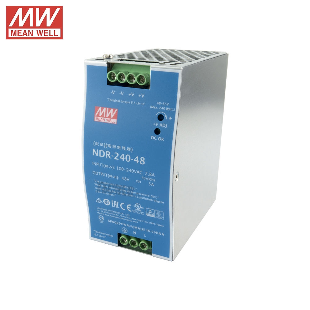 NDR-240-48 | MEAN WELL DIN Rail Switching Power Supply 48V 5A 240W ...